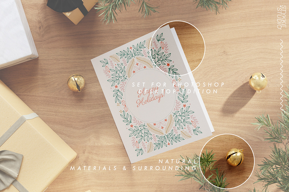 Card Mockup 4x5 | Winter & Christmas, a Household Mockup by Stykke Studio