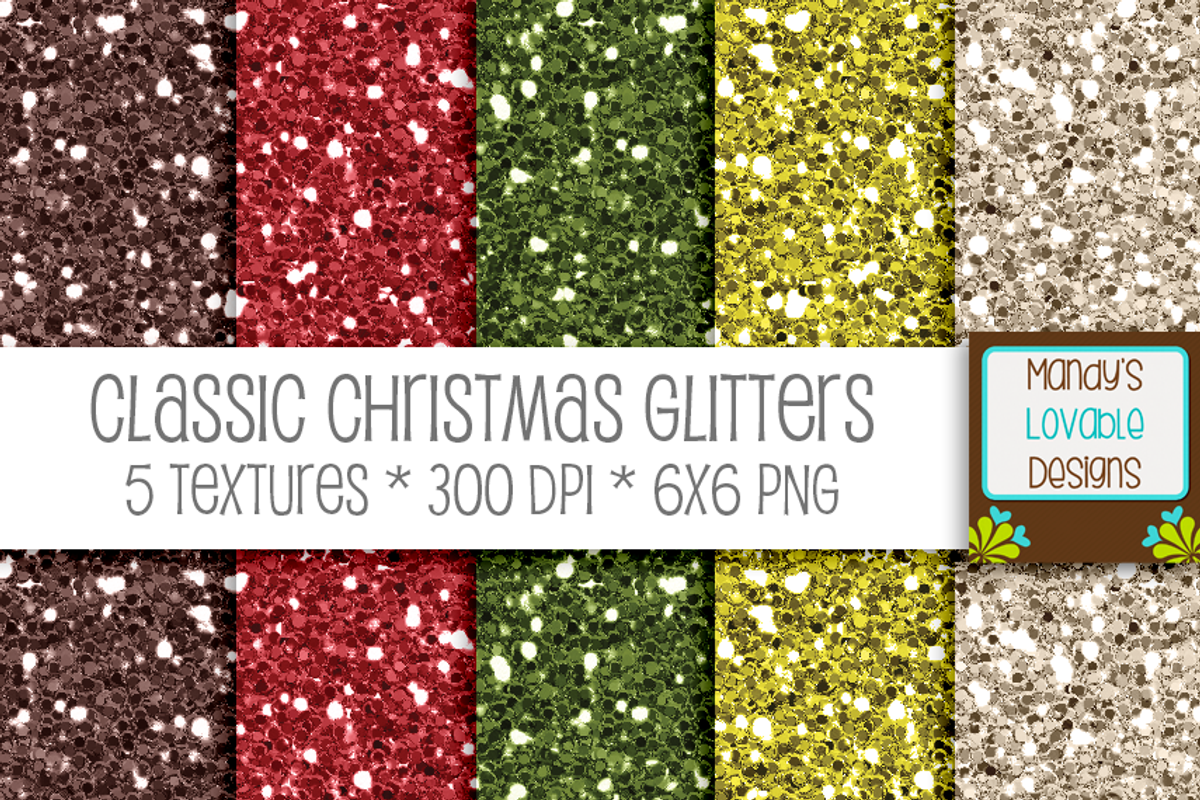 Classic Christmas Glitter Textures, a Texture Graphic by Mandy's ...
