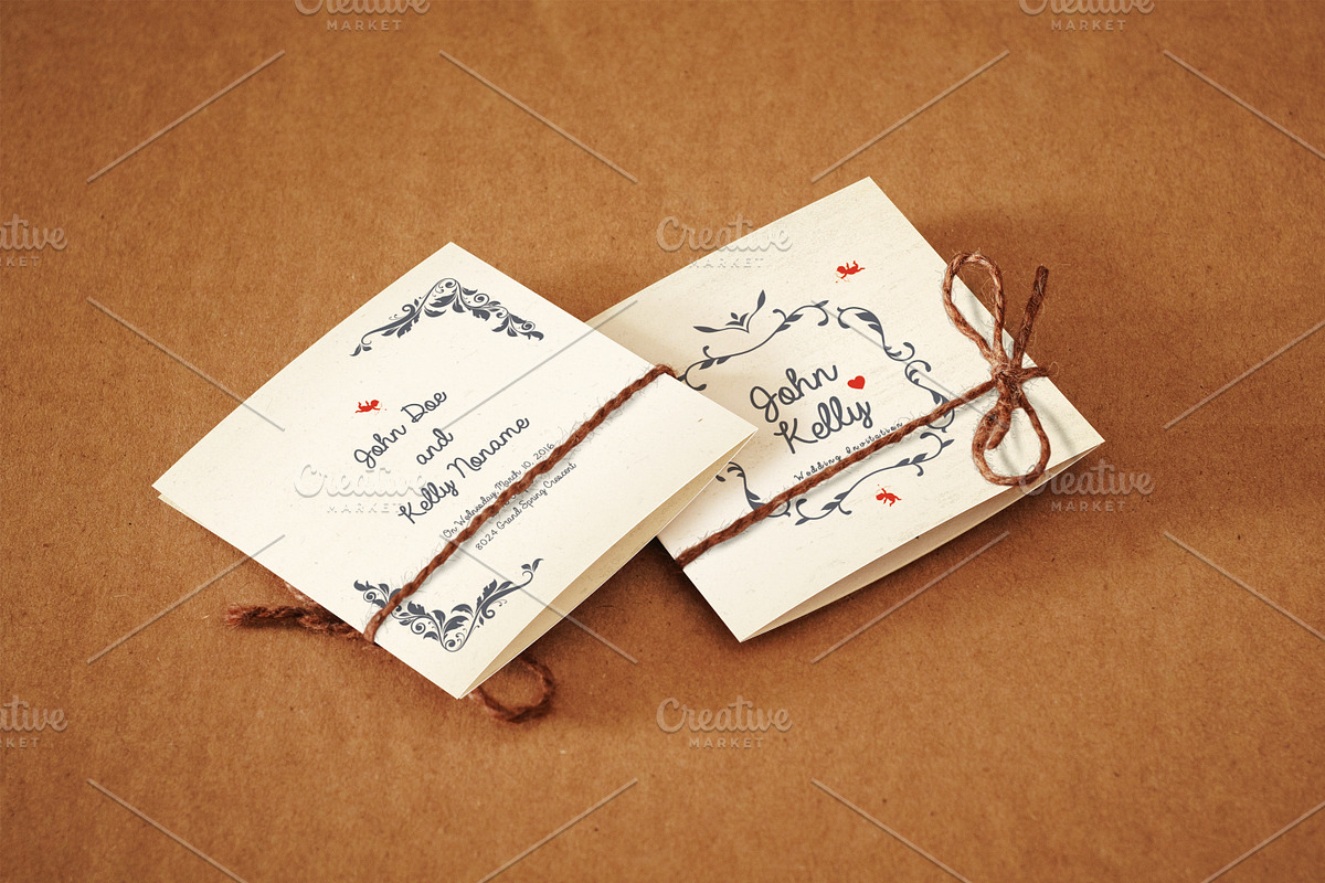 Mini Wedding Invitation Card, an Invitation Template by ShapShapy
