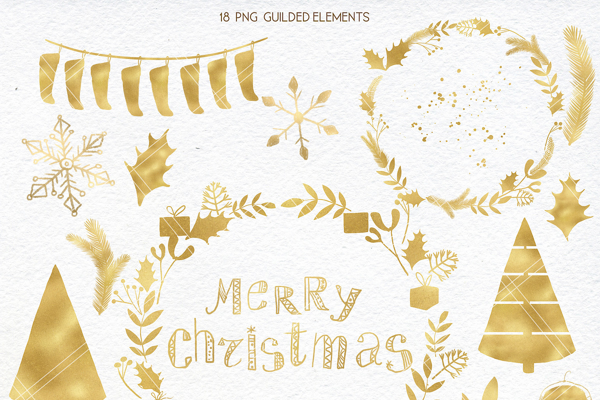 Christmas pack, Santa clip art, a Decorative Illustration by WonderWonder