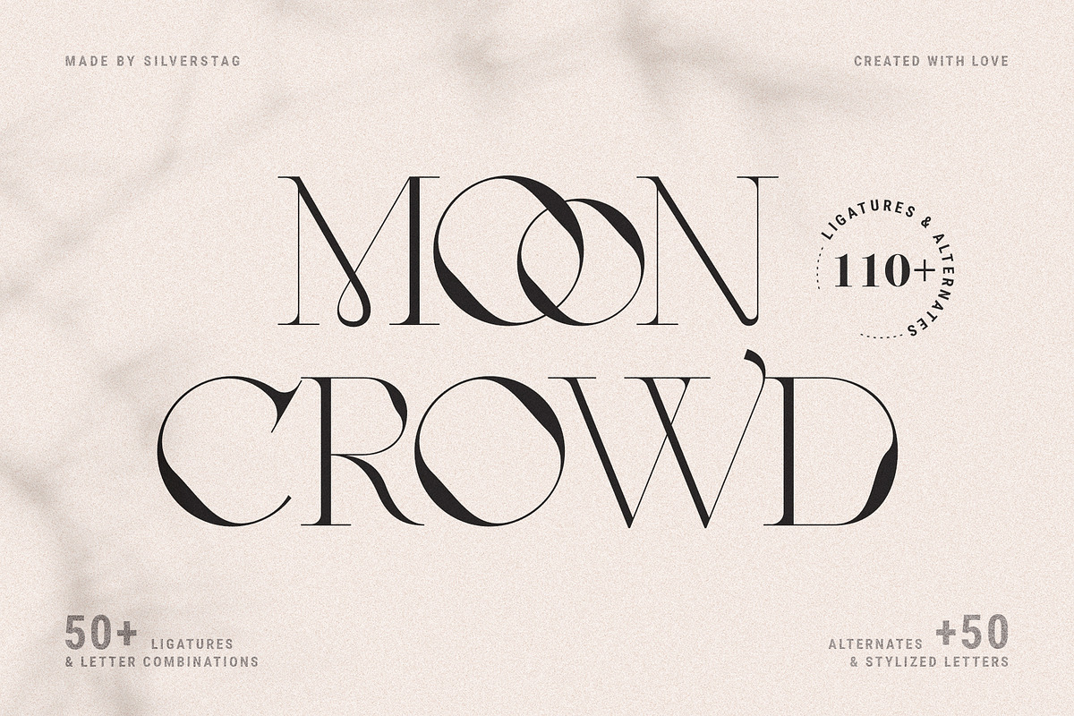 MOON CROWD - Elegant & Stylish Serif, a Serif Font by SilverStag Type ...