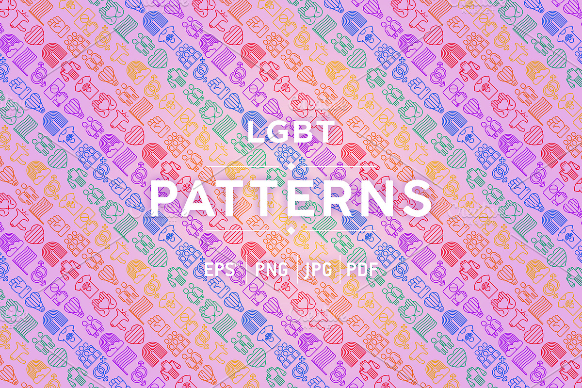 LGBT Patterns Collection, a Pattern Graphic by Alex Blogoodf