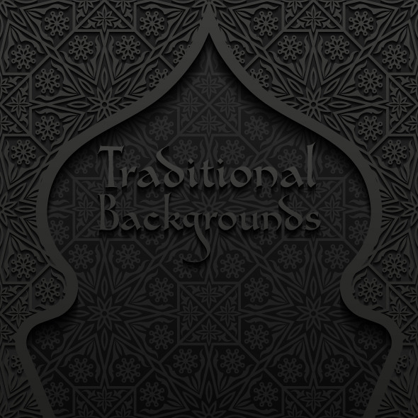 Set of traditional backgrounds, a Decorative Illustration by Absent A