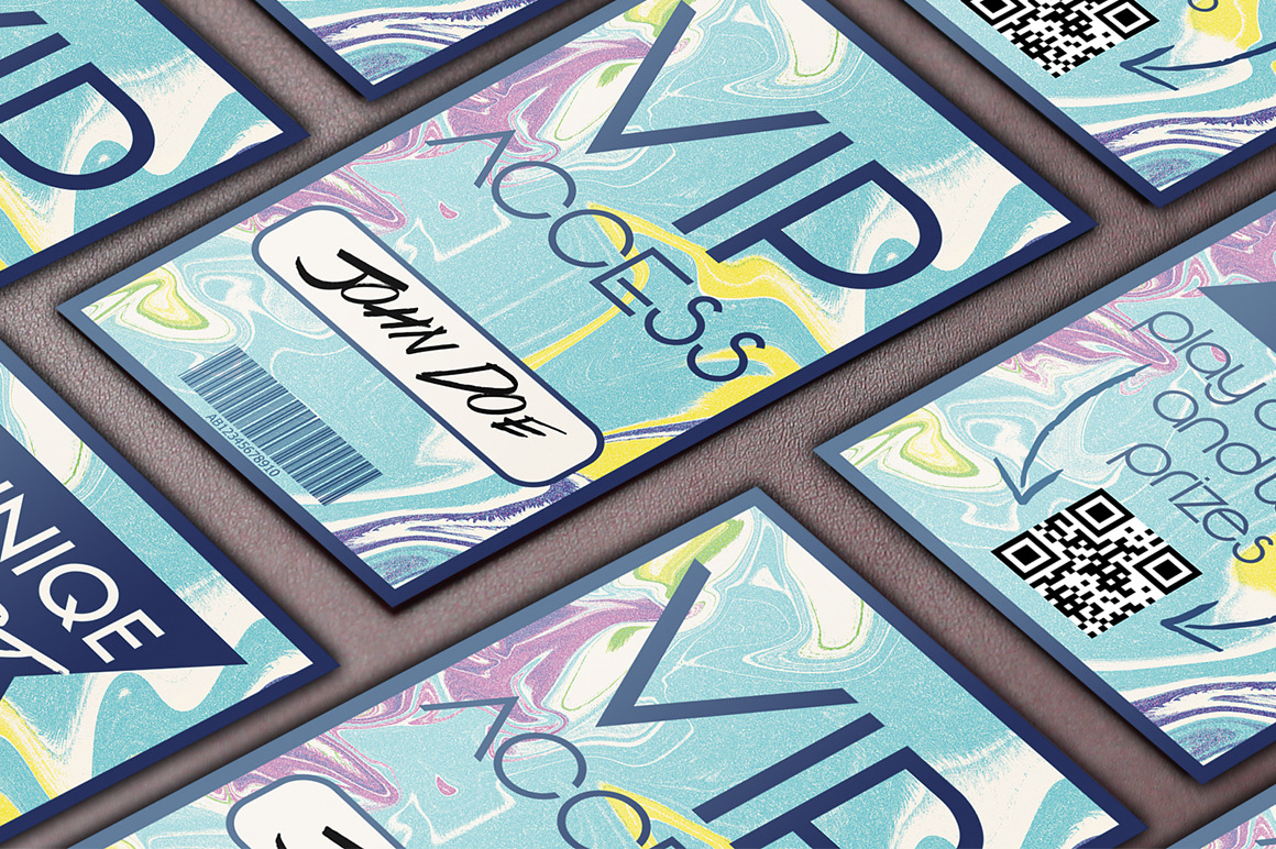 Colourful Artistic VIP pass, a Card Template by Konakchiev