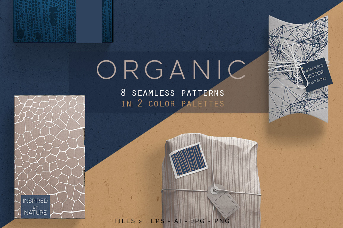 Organic Patterns - 2 color palettes, a Pattern Graphic by Youandigraphics
