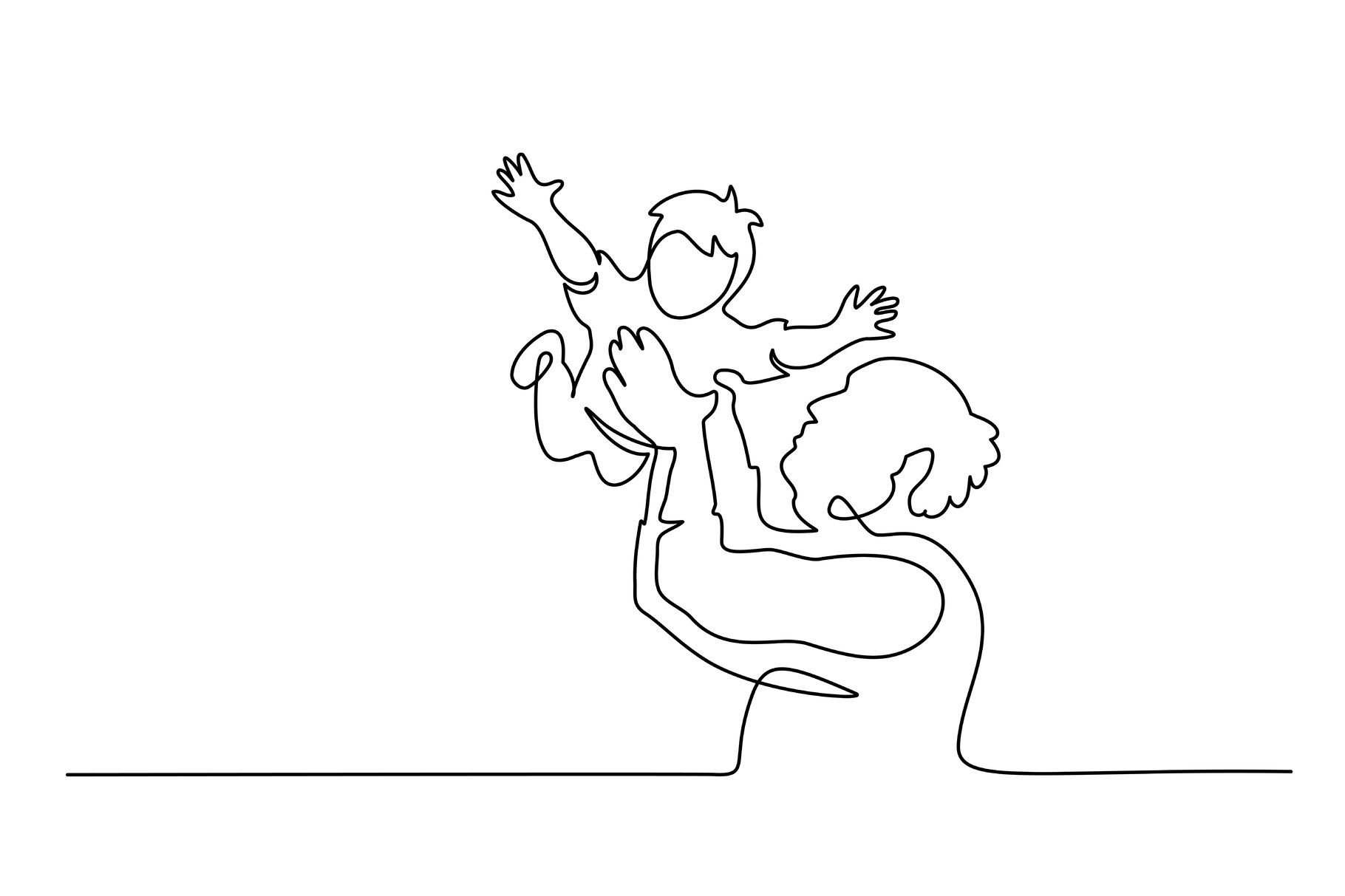 Continuous one line drawing, a Person Illustration by Valenty ...