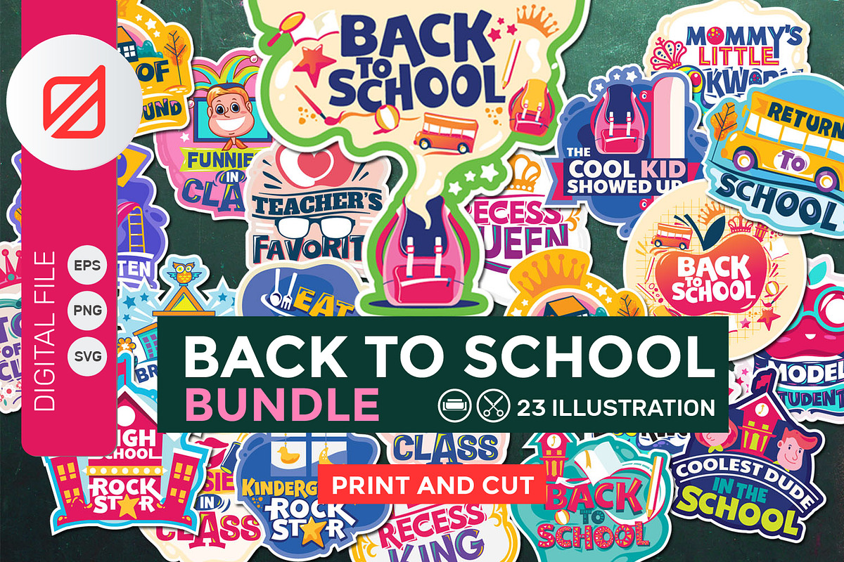 Back to School Bundle Clip-art Print, an Education Illustration by ...