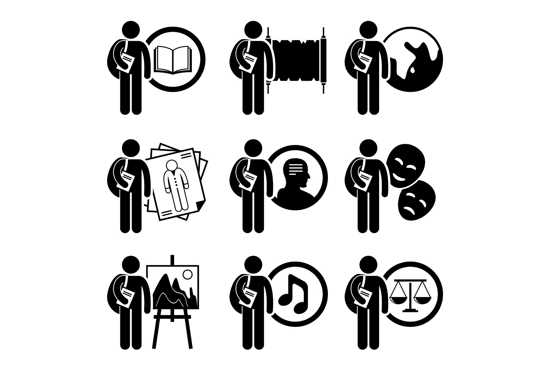 Student Degree Arts Humanities Icons | Icons ~ Creative Market