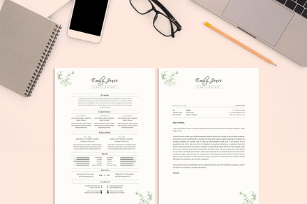 Simple Color CV-Resume Template *C, a Resume Template by Showy68 Template