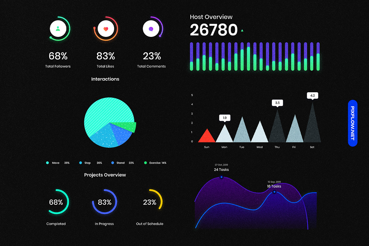 Infographic Diagrams, an Object Graphic by Pixflow