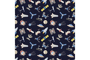 Space pattern vector illustration. | Technology Illustrations ...