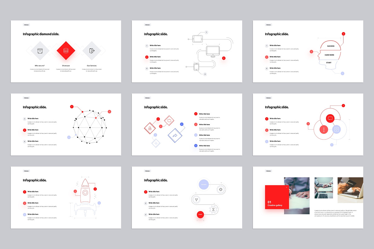 Intense - Animated Pitch Deck, a Presentation Template by TemplateZuu
