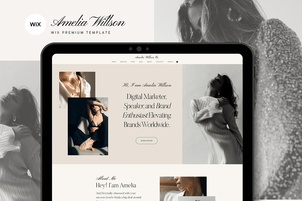 Wix theme, Wix Website Template layout