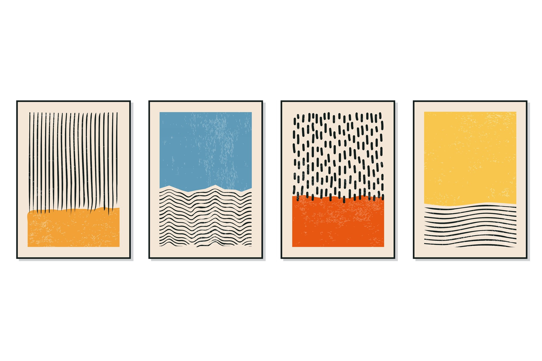 Set of minimal 20s geometric design | Graphic Objects ~ Creative Market