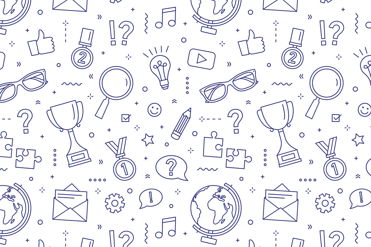 Quiz background ans seamless, a Texture Illustration by Good Studio