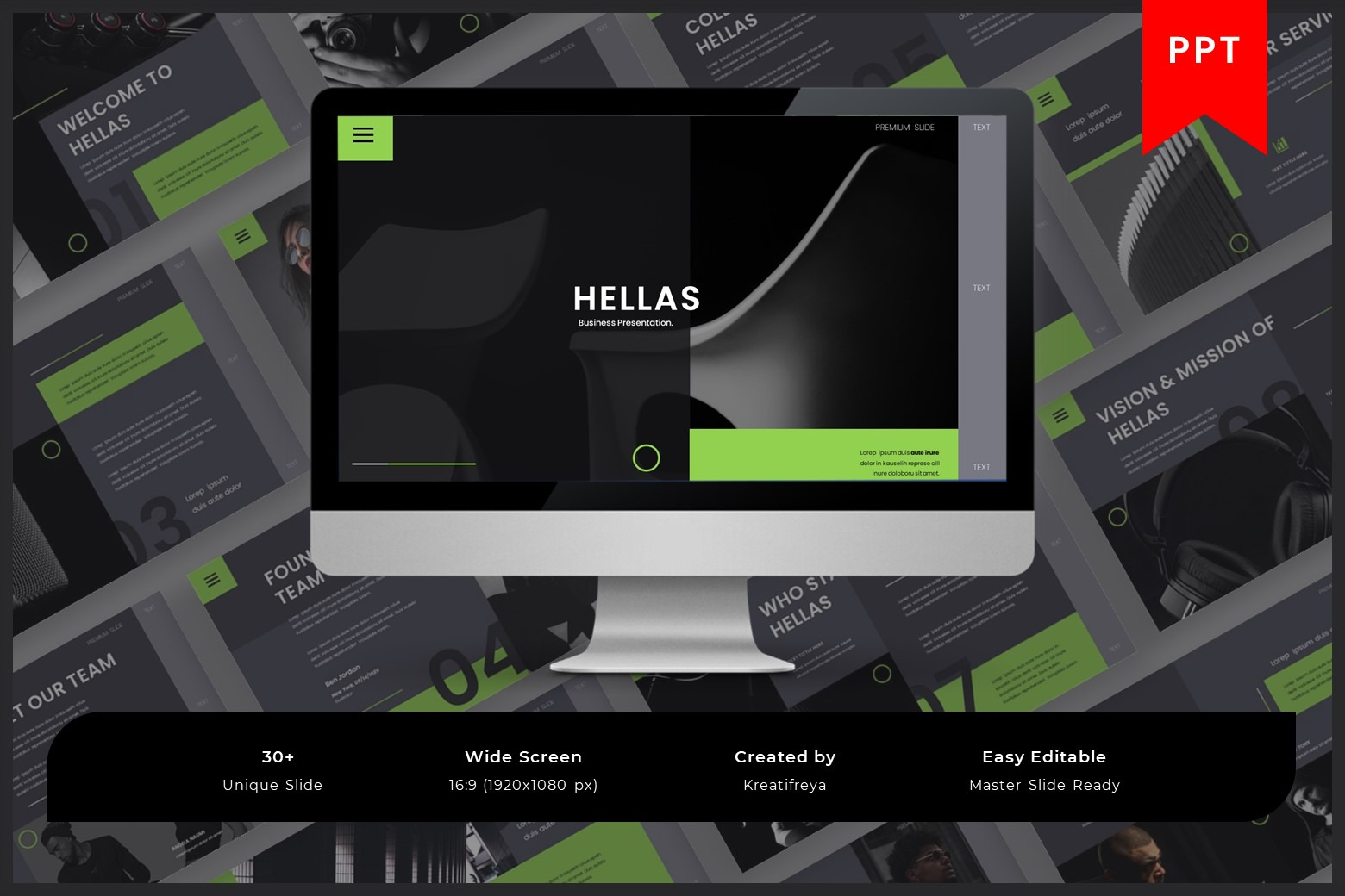 Hellas - Business PowerPoint, a Presentation Template by kreatifreya