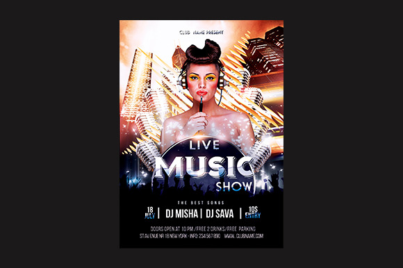 Live Music Show Flyer, a Flyer Template by DSGraphicDesign
