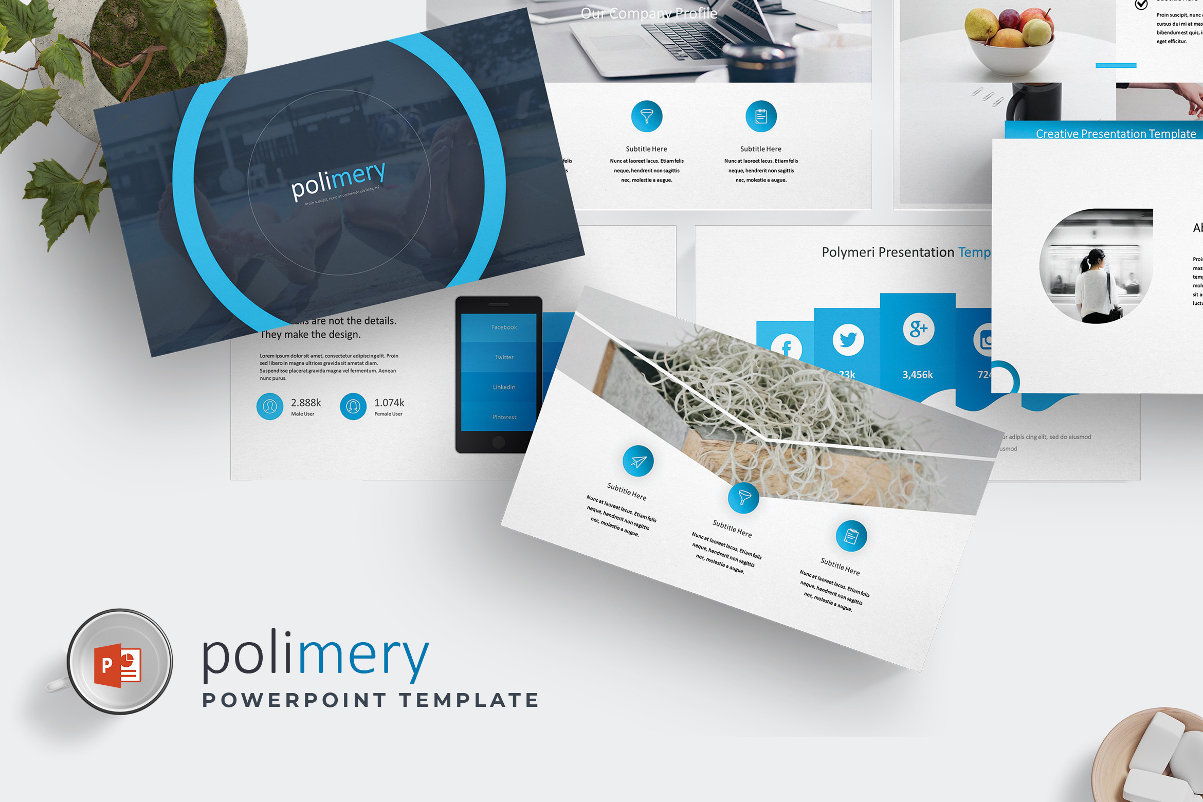 Polimery - Powerpoint Template, a Presentation Template by AQR Studio