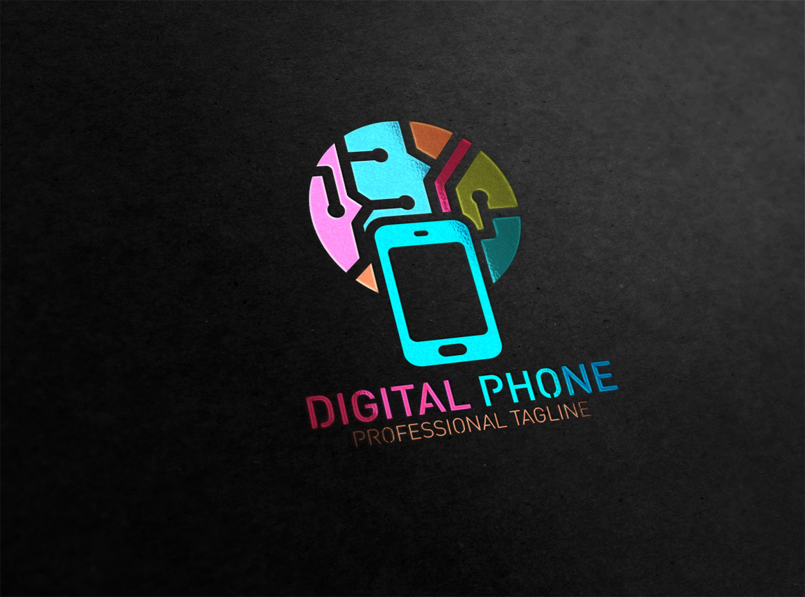 Digital Phone Logo, a Branding & Logo Template by essegraphic