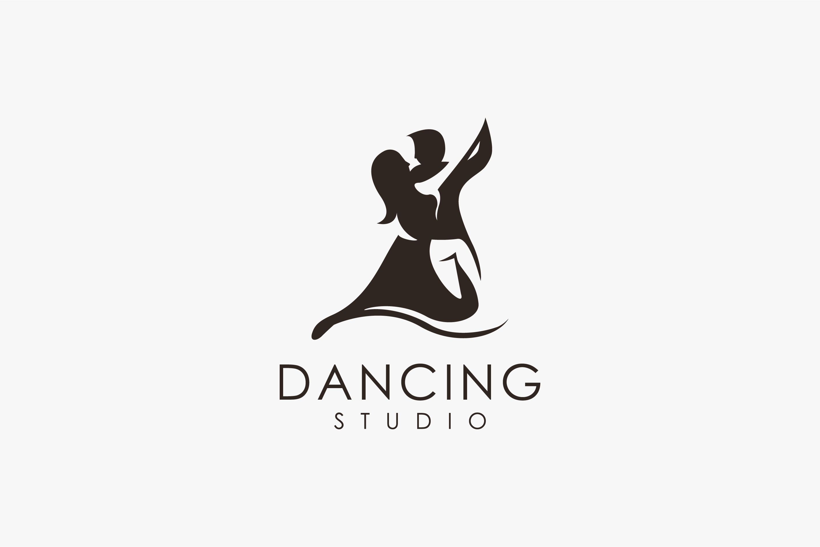 Abstract couple dancing logo, a Branding & Logo Template by DOMHOUZE