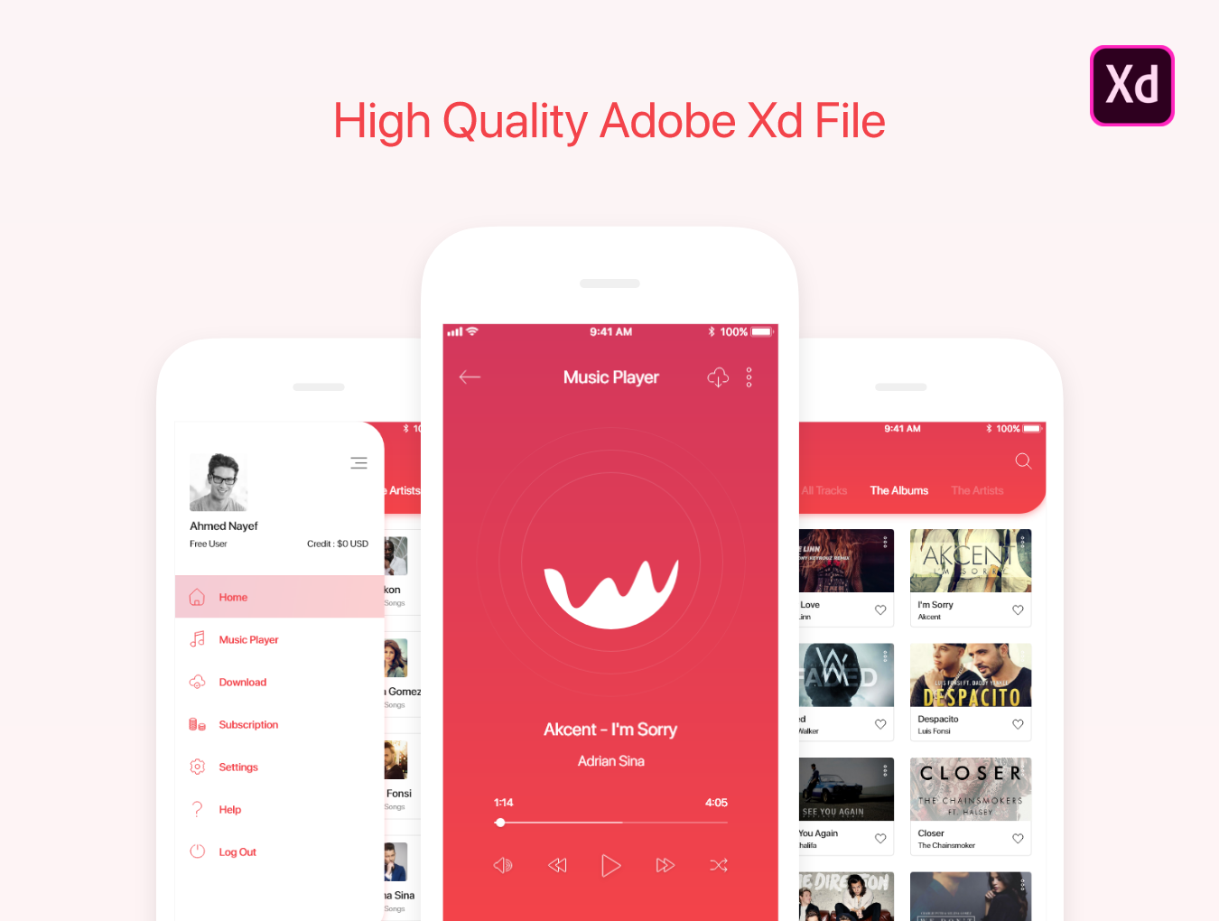Flames iOS Ui Kit, a Social Media Template by Ahmed Nayef