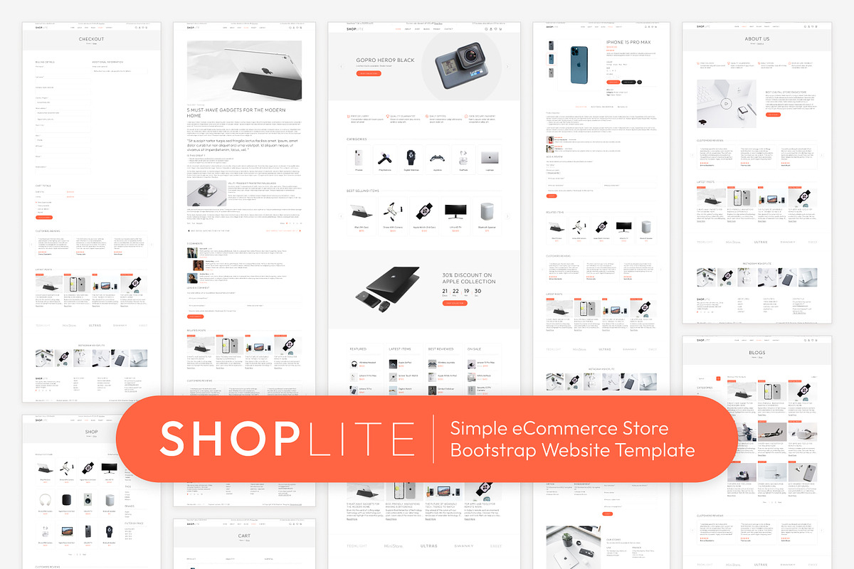 ShopLite - Simple eCommerce Template, a HTML Template by TemplatesJungle