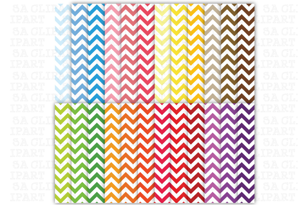 24 Chevron Digital Papers Pack, an Illustration by SA ClipArt