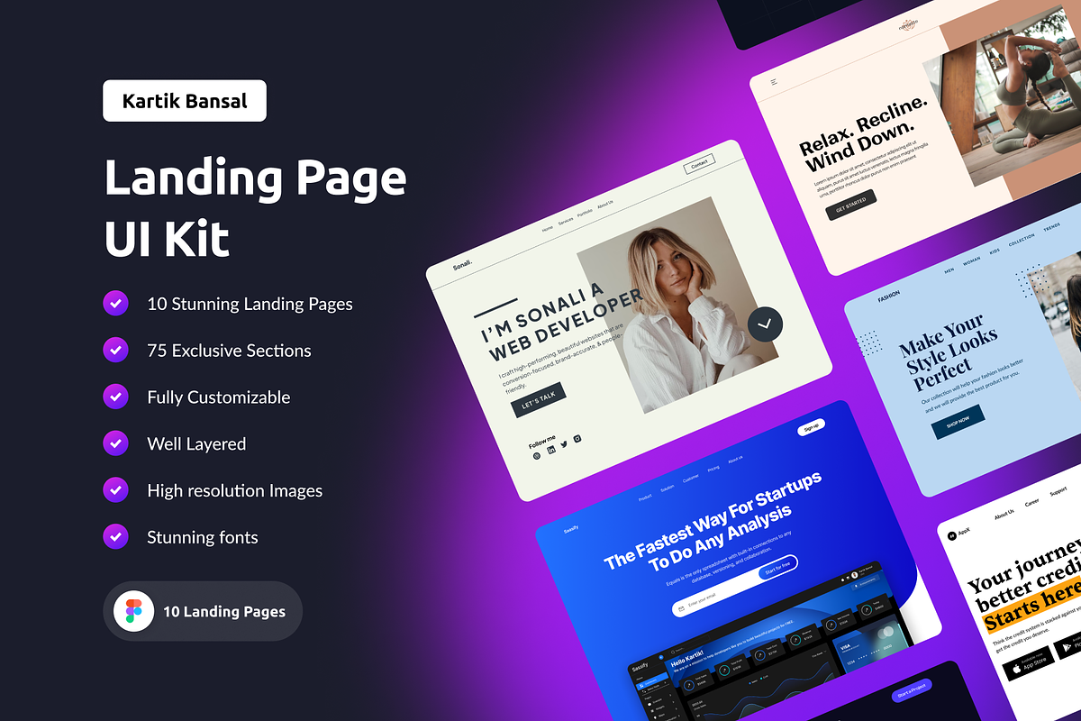 Landing Page UI Kit | Website UI Kit