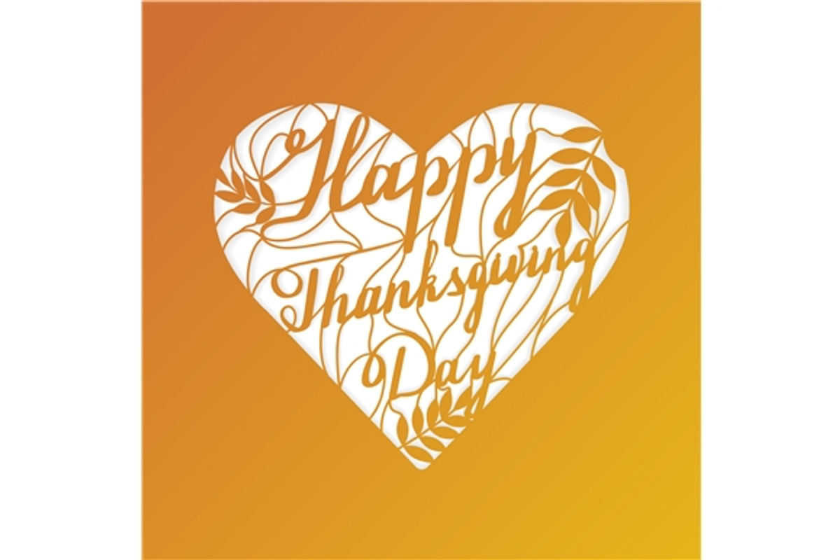 5 Thanksgiving laser cut templates, a Decorative Illustration by ...
