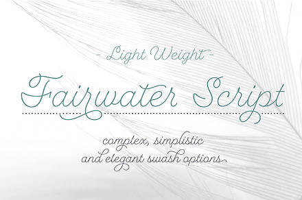 Fairwater Script Regular, a Script Font by Laura Worthington