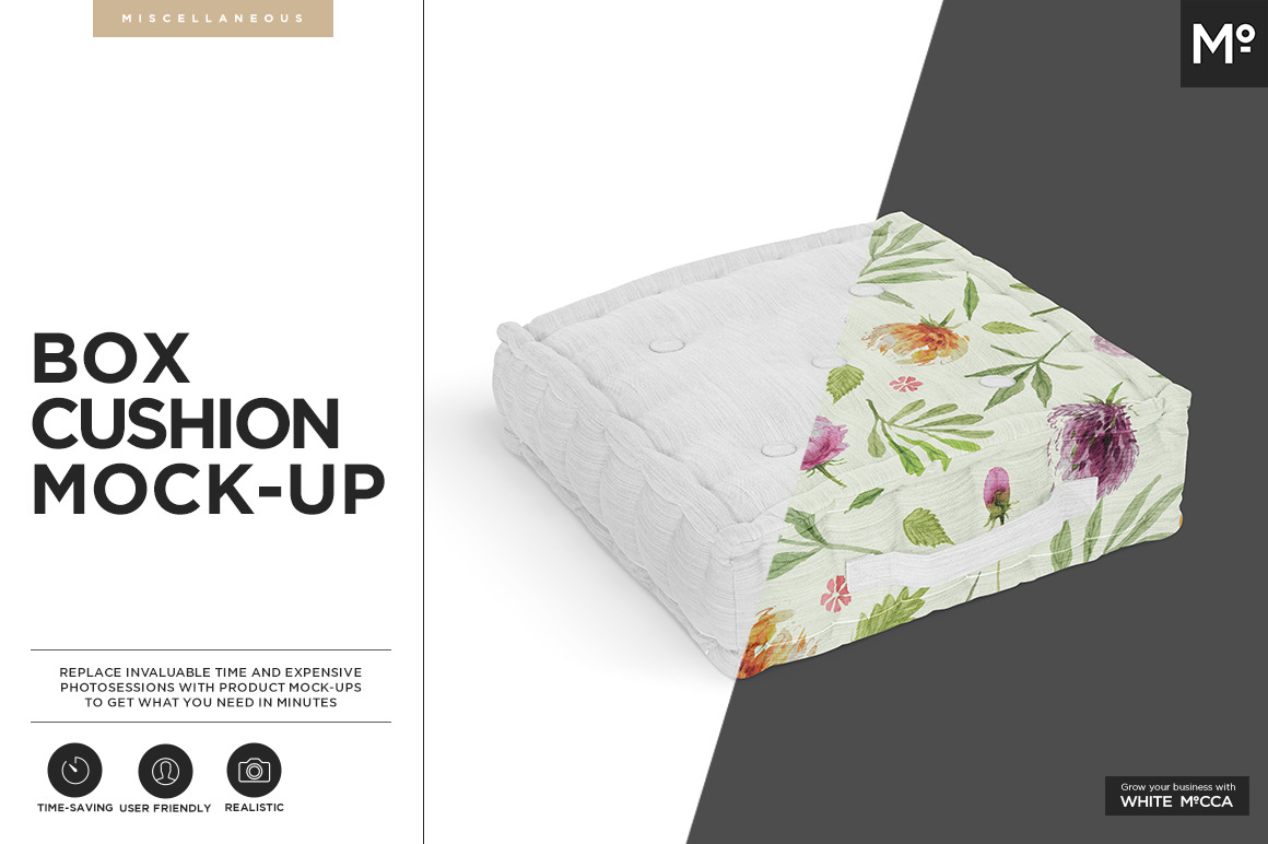 Box Cushions Mock-up, a Product Mockup by Mocca Mockups Store ...