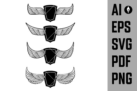 Set of the blank vintage emblems SVG, an Icon by Vectorhight