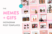 Instagram Memes + Gifs Template Pack for Canva