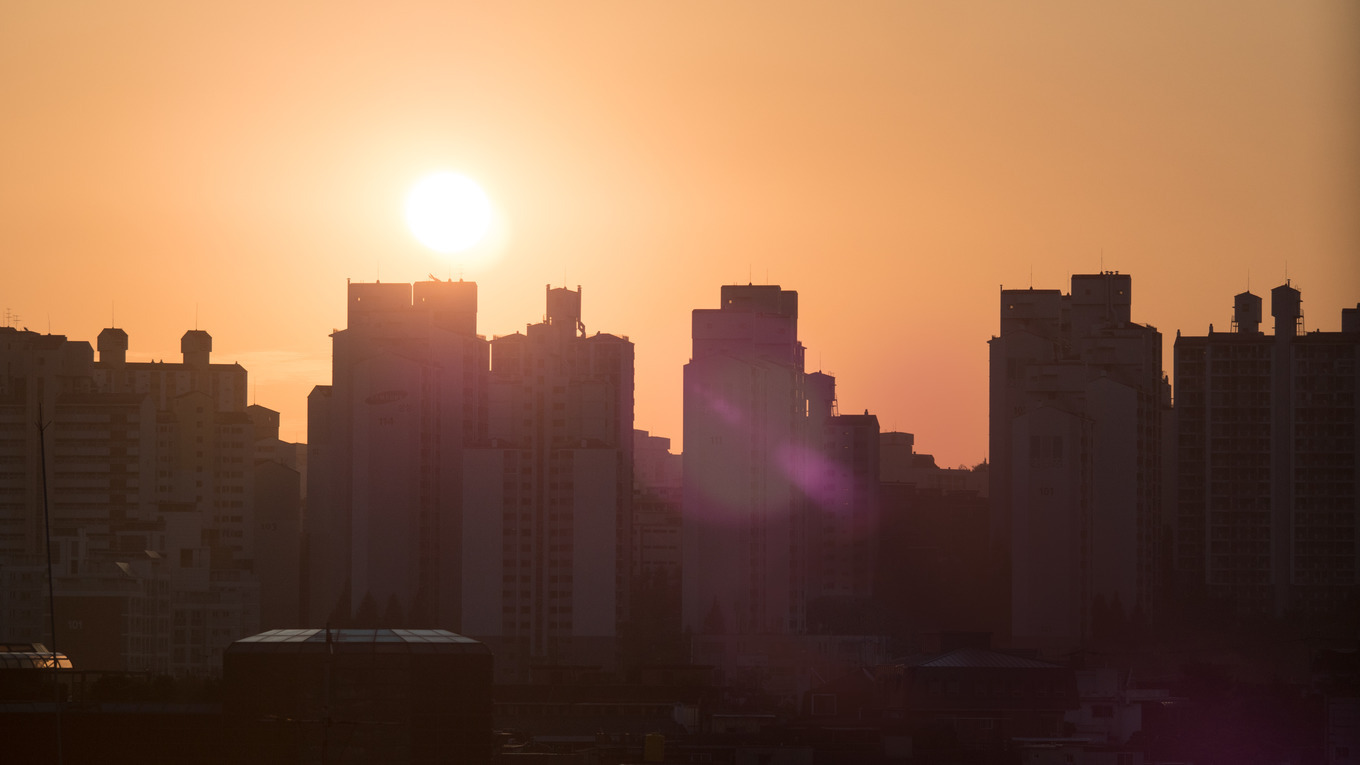 City buildings at warm light, an Architecture Photo by Grey Coast Media
