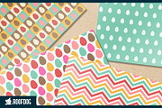 Retro Easter egg digital paper, a Pattern Graphic by Roofdog Design ...