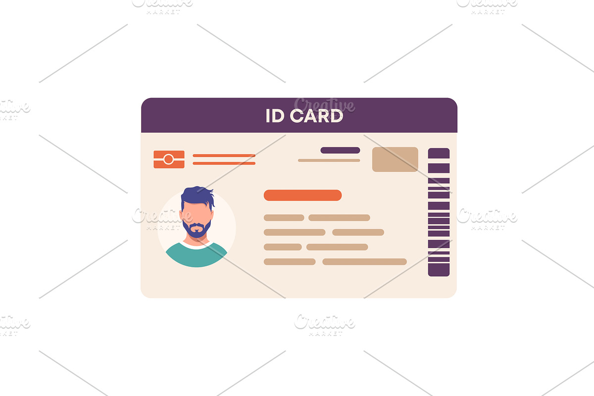 ID card character template. Secure, an Education Illustration by skripnikbb