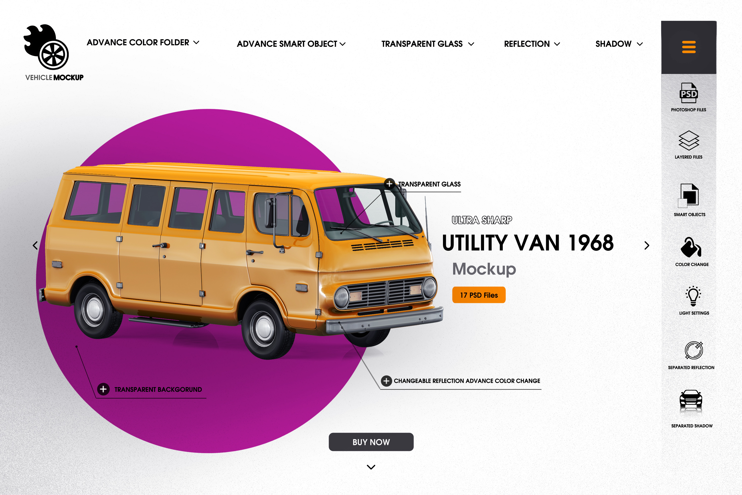 Utility van 1968, an Advertising Mockup by IsometricWorld | Creative Market