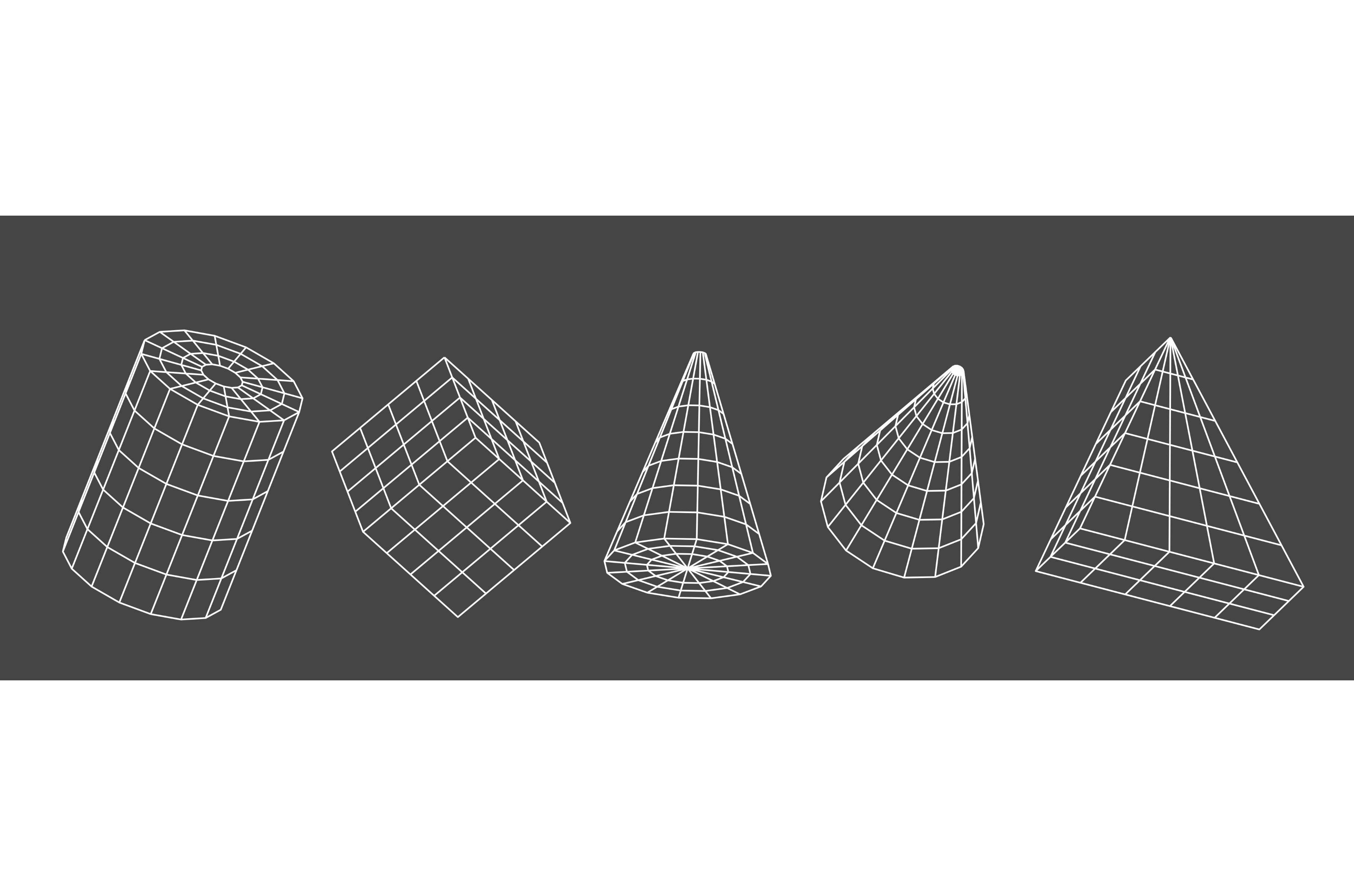 Wireframe geometric shapes 3d render, an Object 3D Model by Marozhkastudio