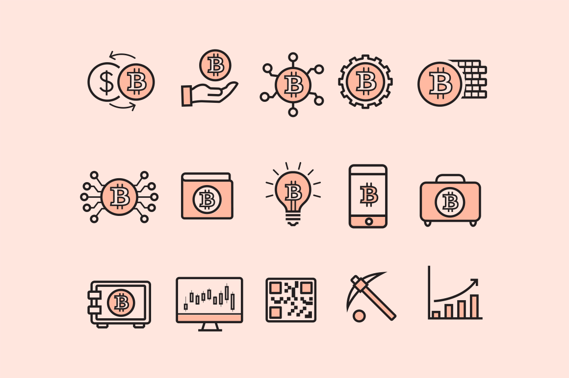 15 Bitcoin Icons, an Icon by Creative VIP
