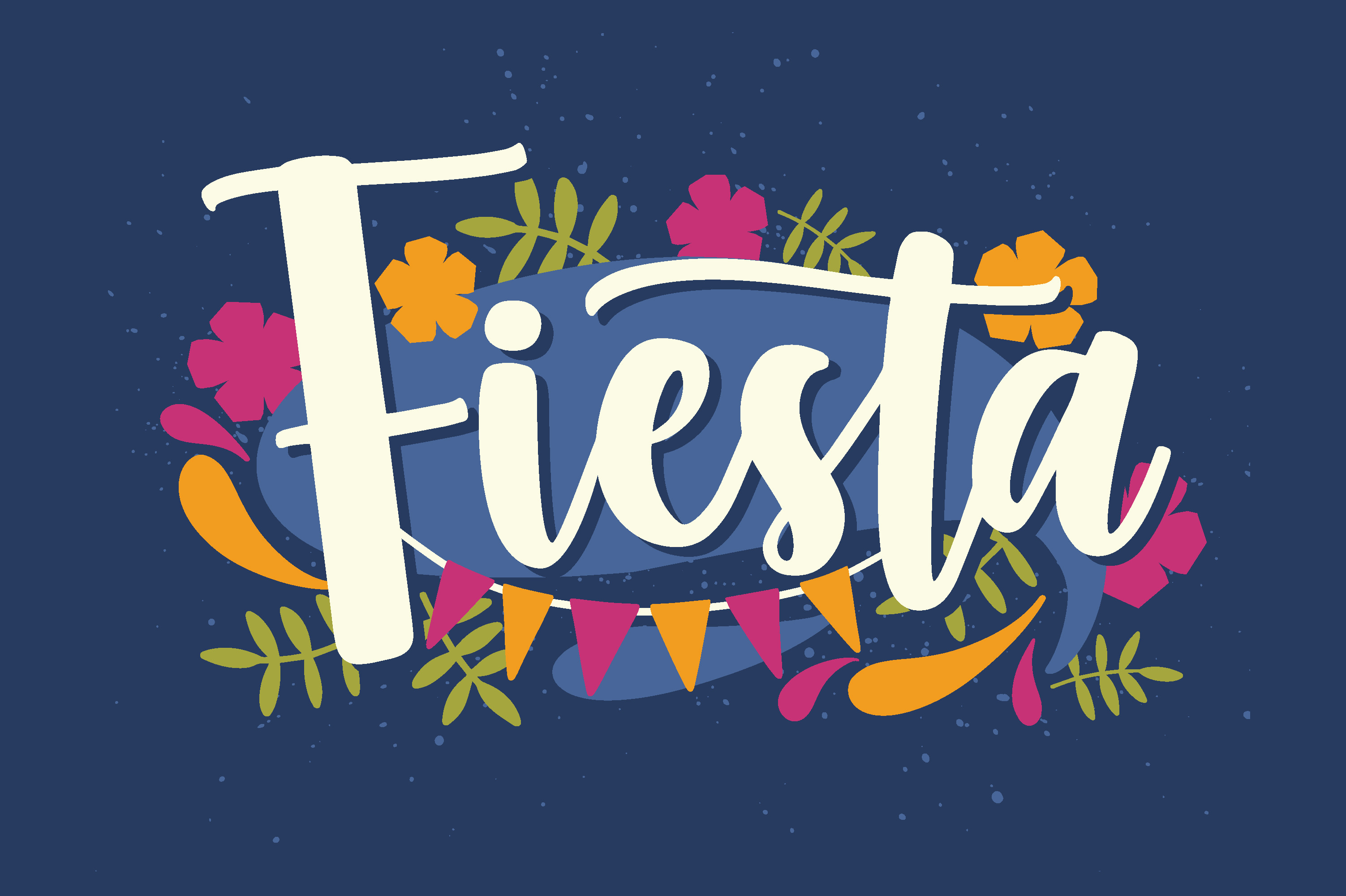 Fiesta lettering composition, a Decorative Illustration by Good Studio