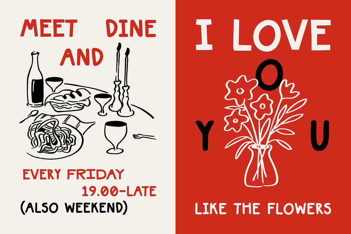 Ham & Pasta – Playful Handdrawn Font