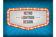 Retro light bulb frame banner., a Decorative Illustration by HAPPY VECTOR