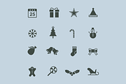16 Festive Christmas Icons, an Icon by Creative VIP