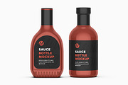 Sauce Bottle Mockup, a Packaging Mockup by UnicDesign