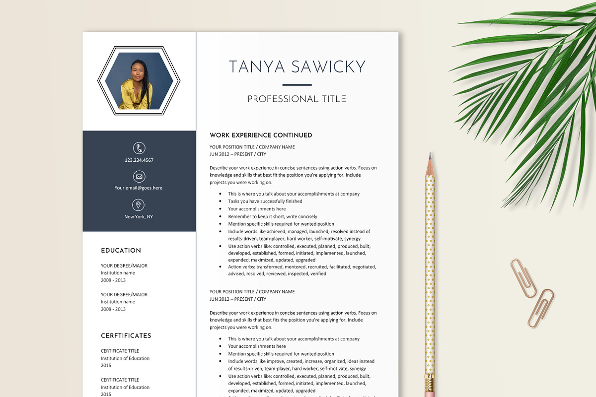 Modern Resume Template, a Resume Template by Stanin Studio