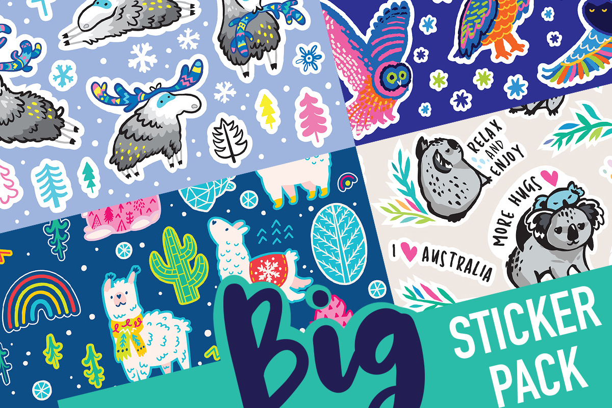 BIG Sticker Pack #1, an Animal Illustration by PenguinHouse