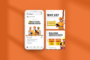 Construction Business Instagram, a Social Media Template by peterdraw