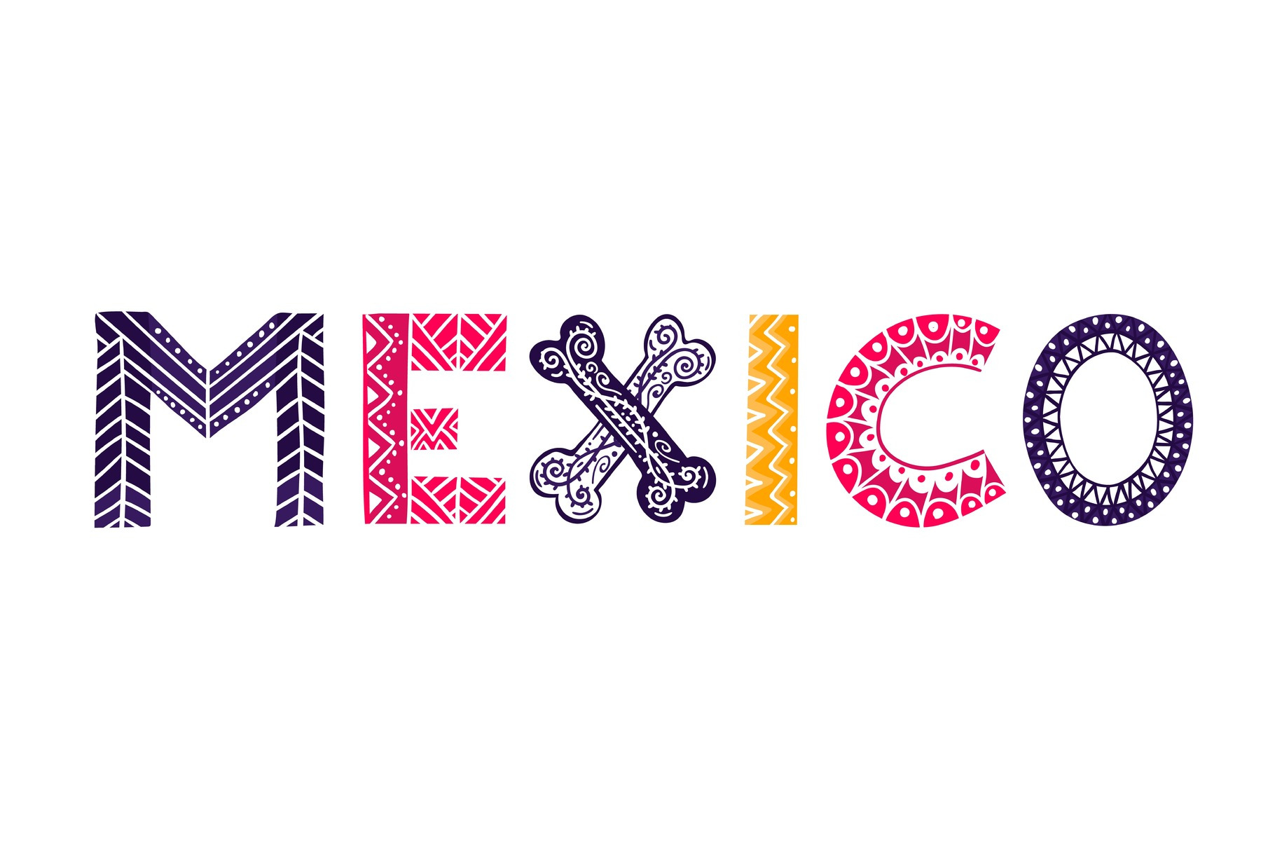 Mexico banner text font phrase, a Decorative Illustration by KitVector ...