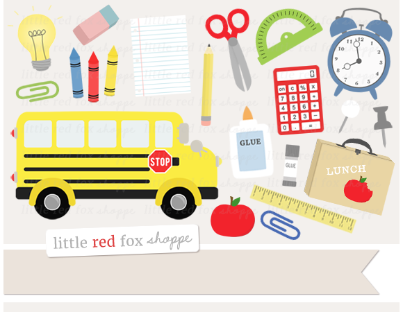 Back To School Clipart Graphics, an Education Illustration by Little ...