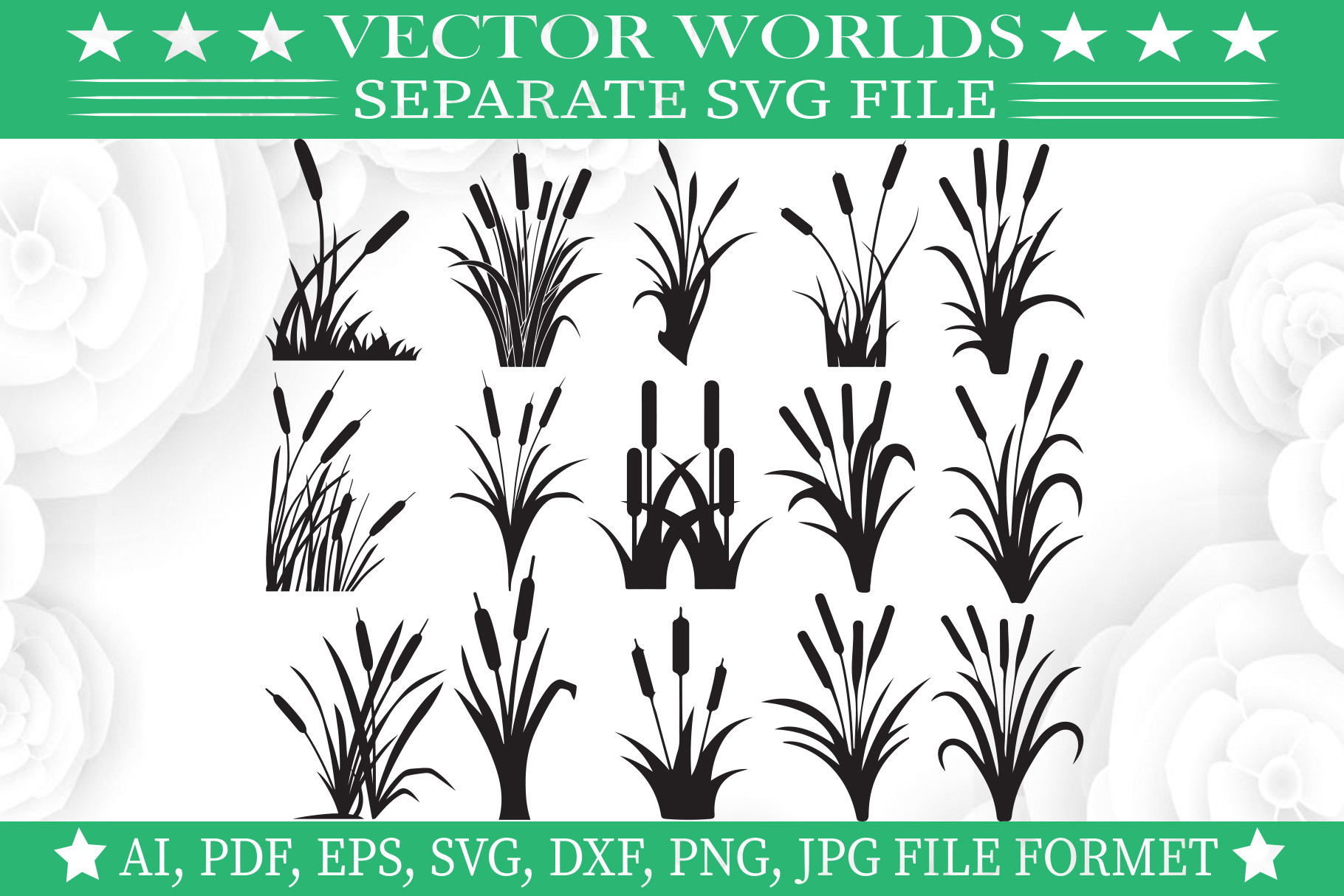 Cattail Svg, Anime, Green Svg, an Object Graphic by VectorWorlds